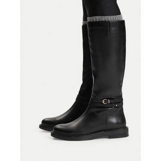 Geox Klassische Stiefel Geox D Serilda D56WYA 00043 C9999 Schwarz