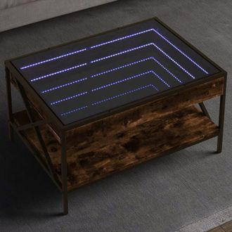 vidaXL Couchtisch mit Infinity-LED R&auml;uchereiche 70x50x38 cm - Vidaxl