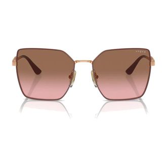 Vogue Eyewear Vogue, Femme, Accessoires, Rose, Taille: 56 MM Lunettes de Soleil Carrées Oversize Rose Gold