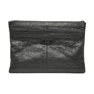 Balenciaga Pre-owned Vintage Leder Umschlagtasche - - Pre-owned - Damen - Schwarzk - ONE SIZE