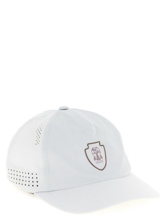 Brunello Cucinelli Tennis Logo Embroidery Baseball Cap - White