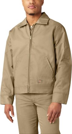 Dickies Herren Isolierte Eisenhower Rei&szlig;verschluss Vorne Jacke, Khaki, S