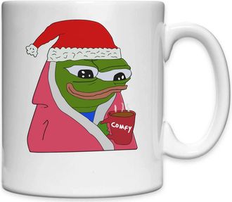 Generic Holiday Christmas Pepe Comfy Cocoa Weiße Keramiktasse Weiß One Size