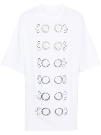 Givenchy t-shirt &agrave; d&eacute;tails doeillets - Blanc