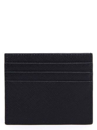 Prada Saffiano Leather Card Case - Black