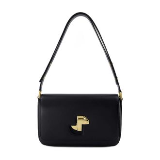 Patou Womens Shoulder Bag Black Calfskin