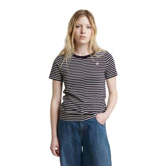 G-Star Damen Front Seam Stripe Top Mehrfarben (Osaka Blue/lt Chalk Stripe D25506-C483-G913) XXS