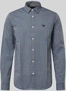 PME Legend Slim Fit Freizeithemd mit Kentkragen und Label-Stitching