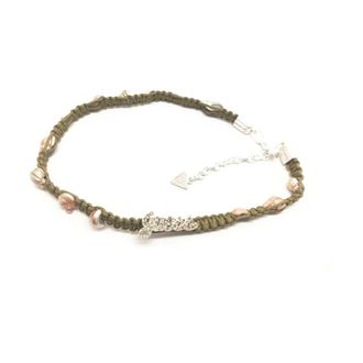 Guess Femme, Accessoires, Vert, Taille: ONE Size Collier Textile avec Accents