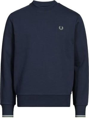 Fred Perry runde Baumwollrunde -Neck -Sweatshirt - Blau
