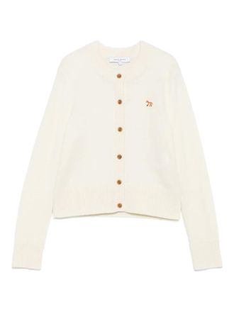 Maison Kitsuné cardigan à broderie Fox - Tons neutres