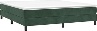 vidaXL Sommier &agrave; ressorts de lit Vert fonc&eacute; 160x200 cm Velours