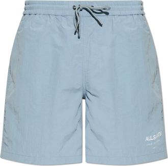 AllSaints Homme, Maillots de bain, Bleu, Taille: L Underground Swim Shorts