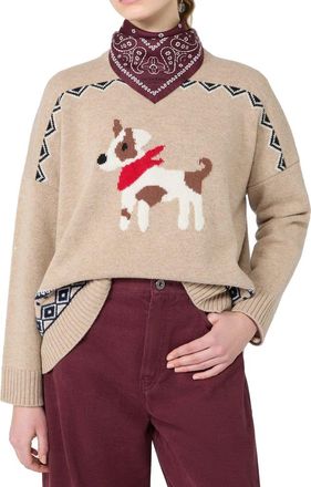 Max Mara Embroidered Wool Sweatshirt - Beige