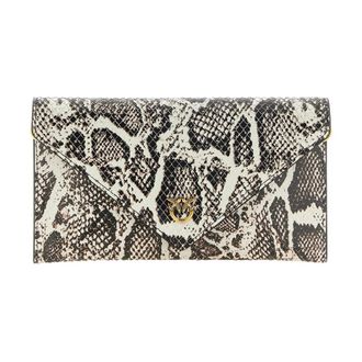 Pinko Love Birds Schlangenleder-Pr&auml;gung Umschlagtasche - - Bags - Damen - Beige - ONE SIZE