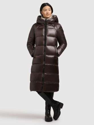 Khujo Steppmantel KHUJO NASHI, Damen, Gr. XXL, moody plum, 100% Nylon, unifarben, eingesetzt elastischer Bund mit Windstopper, Mäntel, Topseller