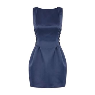 Elisabetta Franchi Femme, Robes, Bleu, Taille: 38 FR Accessoire de Mode &Eacute;l&eacute;gant 100%Pl