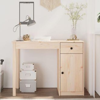 vidaXL Bureau 100x50x75 cm Bois massif de pin Vidaxl