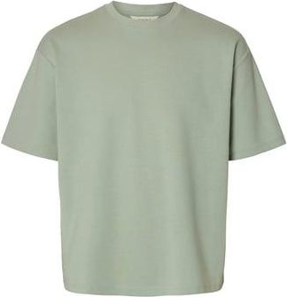 Selected T-shirt uni en coton m&eacute;lang&eacute;