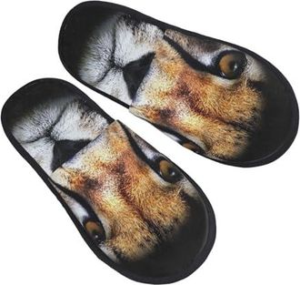 Generic Pantoufles Gu&eacute;pard Chaud Pantoufles De Maison Antid&eacute;rapant Maison Slippers Pour Automne Homme Camping L