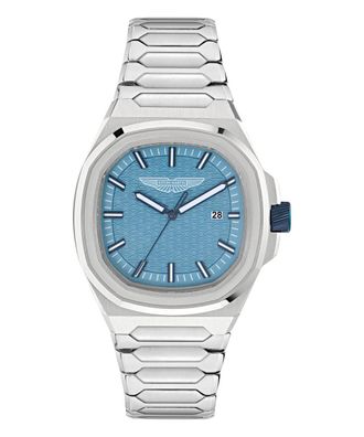 Aston Martin Icon Gpq Herren Silberne Uhr MTIG2S605