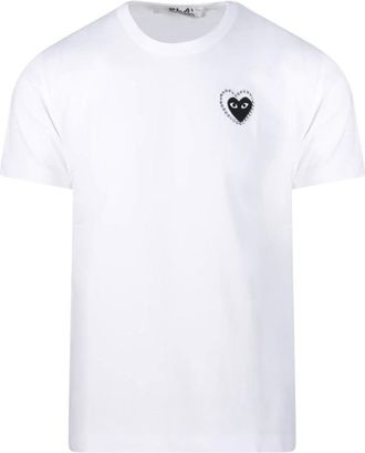 Comme Des Garçons Homme, Tops, Blanc, Taille: S T-Shirt Metalstone