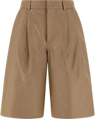 Yves Salomon Femme, Shorts, Beige, Taille: 34 FR Nappa Bermuda Shorts