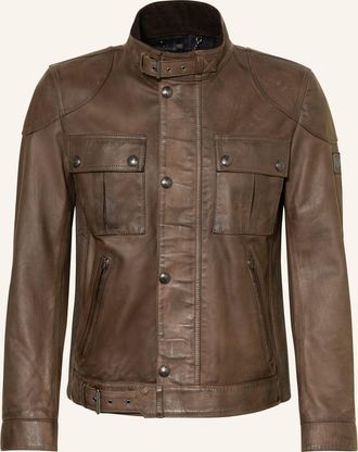 Belstaff Lederjacke Gangster braun