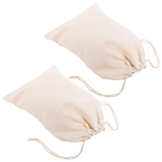 NUOBESTY LOPUNER 2 St&uuml;ck Gro&szlig;er Baumwoll aufbewahrungsbeutel mit Kordelzug Atmungsaktive Gem&uuml;se Obsttasche aus Canvas Wiederverwendbar Leicht zu Reinigen f&uuml;r K