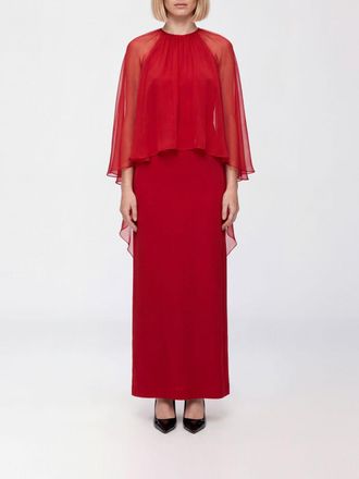 Alberta Ferretti Langes Cr&ecirc;pe-Abendkleid von mit Strass-Applikationen