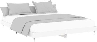 vidaXL Cadre de lit sans matelas blanc 140x200 cm bois dingénierie Vidaxl
