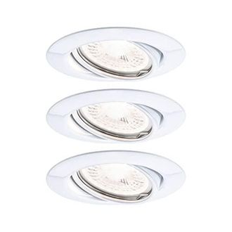 Paulmann Einbauleuchte LED Base rund 5W GU10 Wei&szlig; 3er-Set schwenkbar 3-Stufen-Dimmbar