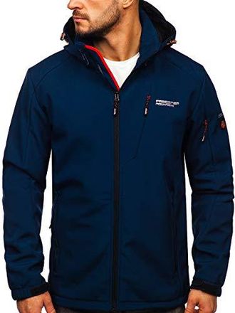 BOLF Homme Veste Softshell de transition? capuche Imperméable Blouson zippé Fonctionnel Coupe-vent Étanche Sport de Trekking Respirant Outdoor Style BK122 