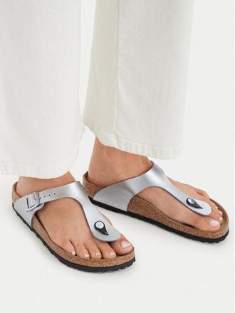 Birkenstock Zehentrenner Gizeh Bs 0043853 Silberfarben