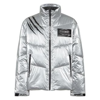Plein Sport Nylon Crease Puffer Jacket - - Sport - Herren - Grau - 4XL