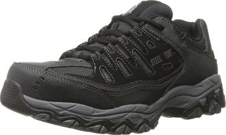 Skechers for Work Cankton Athletic Lace Boot, Black/Charcoal, 8.5 M US