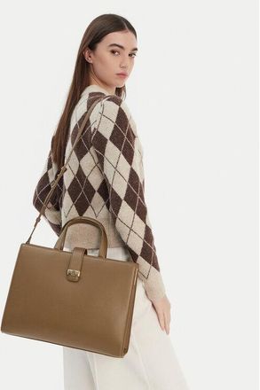 Tommy Hilfiger Handtasche Th Heritage Satchel AW0AW18287 Braun