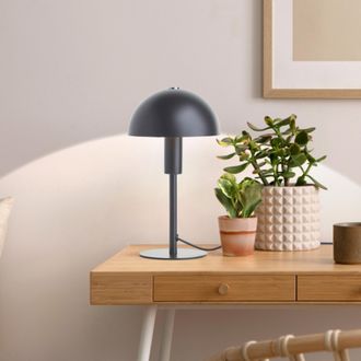 Lightbox Pilz-Tischlampe | 27 cm Höhe, Ø 15 cm | Home Office Schreibtischlampe mit Schalter | Mini LED Lampe (E14 Fassung) als Nachttischlampe, Büro & Schreibt