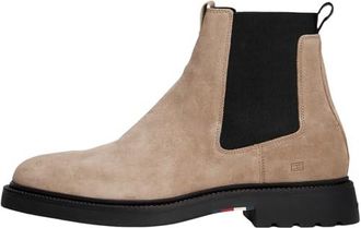 Tommy Hilfiger Bottines Chelsea Homme Comfort en Daim, Beige (Coastal Taupe), 41