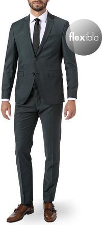 Daniel Hechter Herren Anzug grün Schurwoll-Stretch