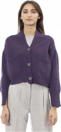 Alpha Studio Femme, Pulls, Violet, Taille: 40 FR Merino Wool Cardigan