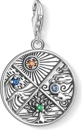 Thomas Sabo Thomas Sabo Damen Charm-Anhänger 4 Elemente Erde Wasser Luft Feuer Charm Club 925 Sterling Silber 1814-945-7