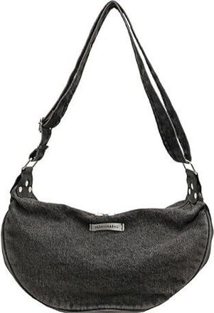 Generic Sac &agrave; bandouli&egrave;re en denim pour femme - Style d&eacute;contract&eacute; - L&eacute;ger et tendance - Avec bandouli&egrave;re r&eacute;glable - Pour le travail et le shopping, Noir, 21*1
