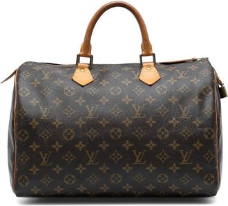 Louis Vuitton sac boston Monogram Speedy 35 (2012) - Marron