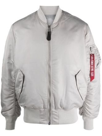 Alpha Industries veste bomber r&eacute;versible &agrave; fermeture zipp&eacute;e - Gris