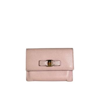 Ferragamo Portefeuille Pre-owned Saffiano Fermoir &agrave; Poussoir - Femme - Pre-owned - Rose - Taille: ONE Size