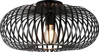 Trio Leuchten Deckenleuchte Johann 606900132, Metall Schwarz matt, exkl. Leuchtmittel 1x E27