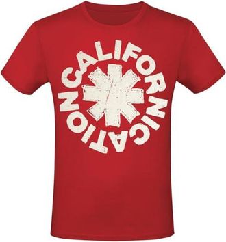 Red Hot Chili Peppers Californication Homme T-Shirt Manches Courtes Rouge S