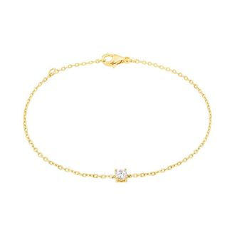 Cleor Bracelet en Plaqu&eacute; or et zircon