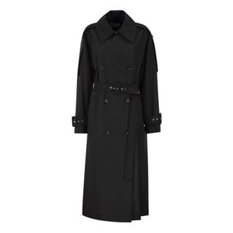 Sportmax Femme, Manteaux, Noir, Taille: 40 FR Spxgocce Trench Coat